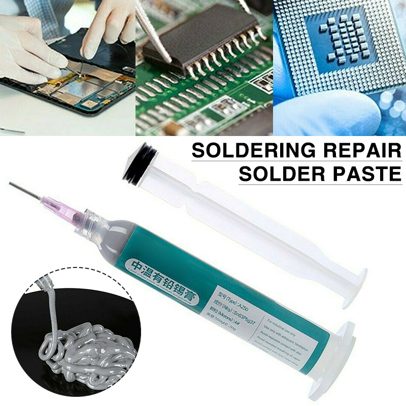 30g BGA Tin Solder Paste Leaded Sn63/Pb37 Syringe Liquid Flux 183 ...