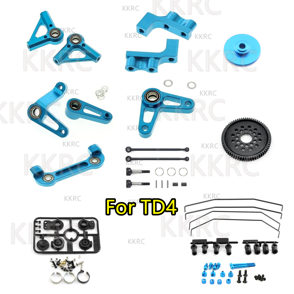 TAMIYA TD4 Metal Upgrade Parts Swing Arm Code Drive Shaft Servo Mount Steering Bridge Sway Bar ...