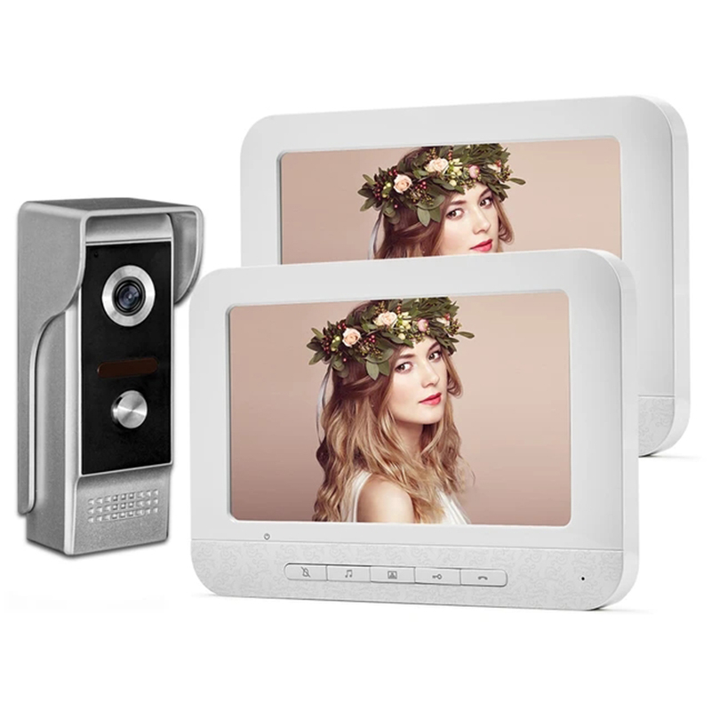 7inch Wired Video Intercom System Video Doorbell Camera IR Night Vision ...