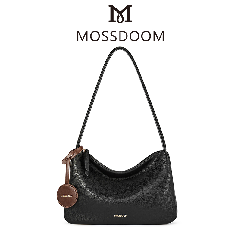 MOSSDOOM Soft Leather Simple Style Women Shoulder Bag With Large ...