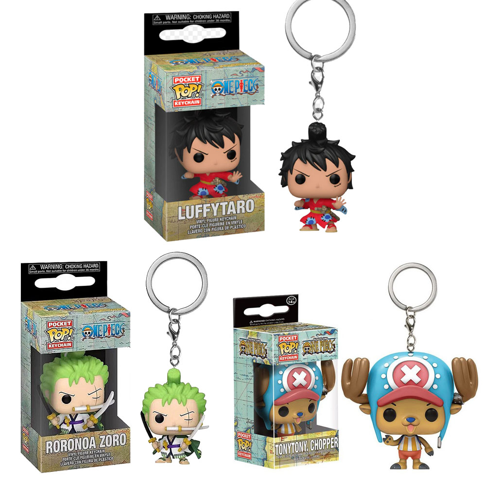Funko Pop ! One Piece Monkey D Luffy Zoro Chopper Keychain Vinyl Action ...