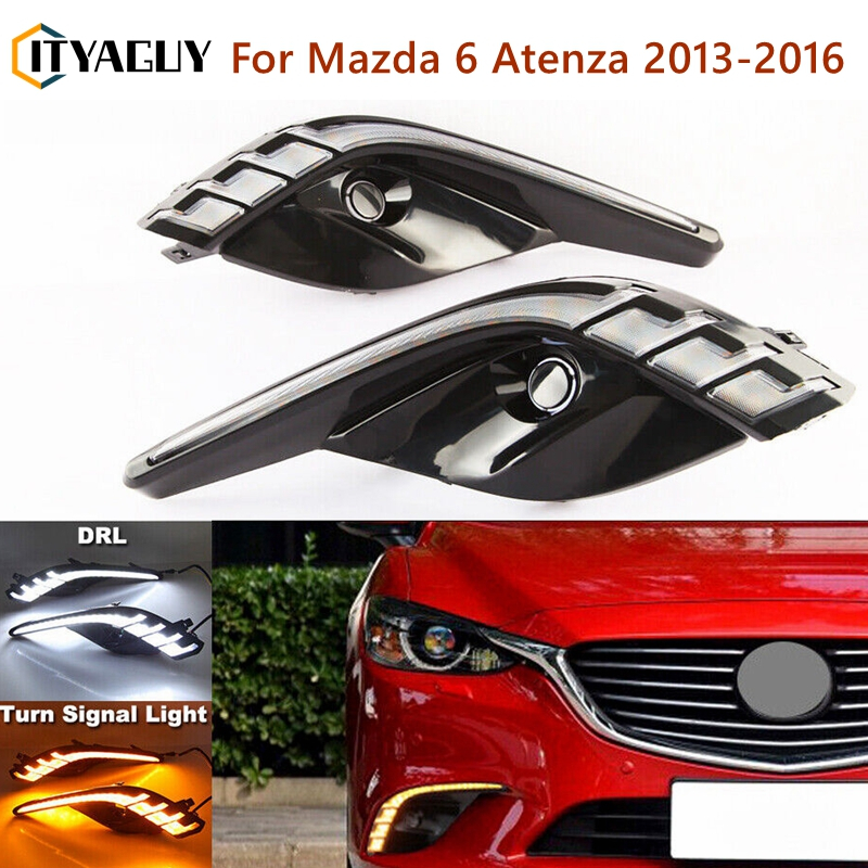 For Mazda 6 Atenza 2013-2016 LED Daytime Running Light DRL Fog Turn ...