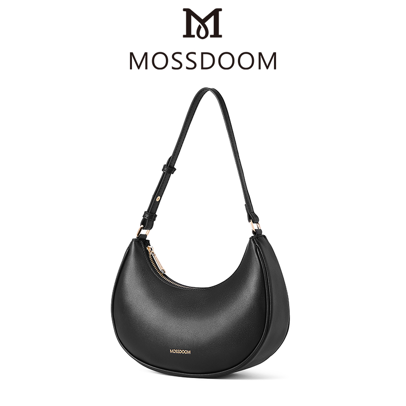 MOSSDOOM Women's Bag Kattie Bag Korean Style Zip Underarm Putih Half ...
