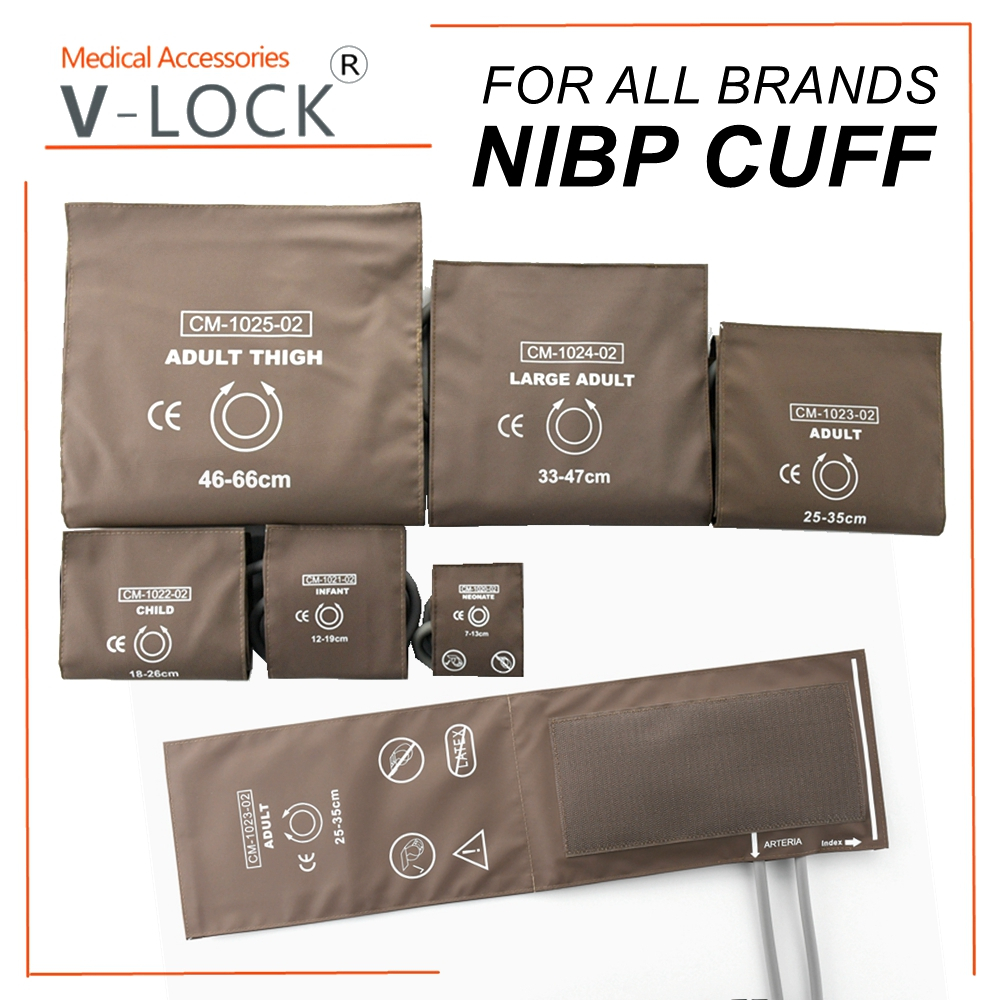 V-LOCK Nibp Blood Pressure Cuff 6 Size, double-tube, imitation Leather ...