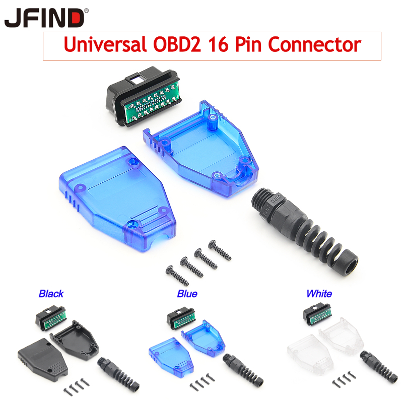 Universal Car OBD 2 OBD2 16 Pin Male Connector For ELM327 OBD Shell ...