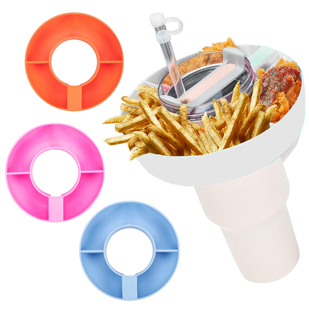 Snack Bowl for Stanley 40 oz Tumbler with Handle, Plastic Snack Tray for Stanley Adventure ...