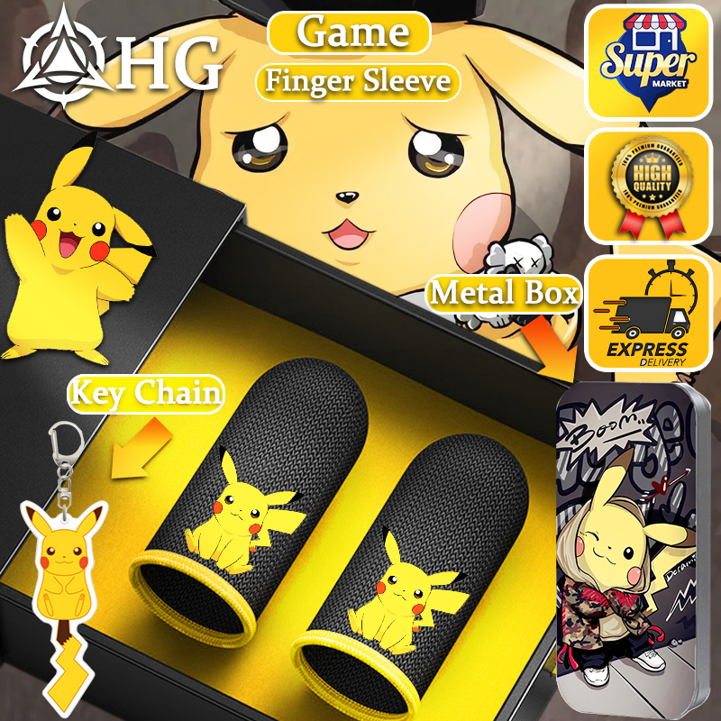 【Free Gift】HG Pikachu 1 Pair (2pcs) Gamers Sweatproof Gloves Mobile ...