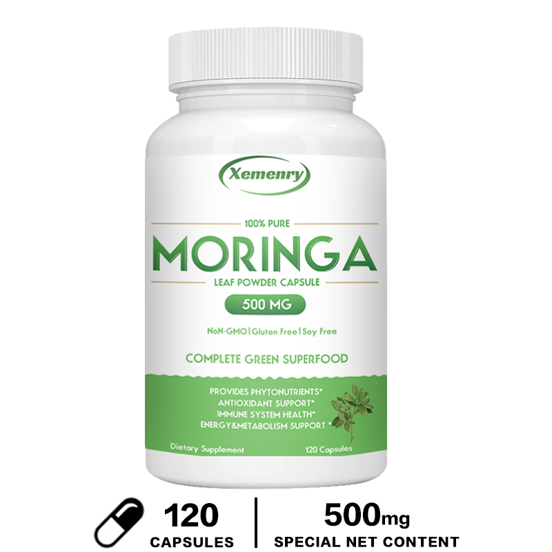 Organic Moringa Capsules - All Natural Moringa Leaves to Support ...