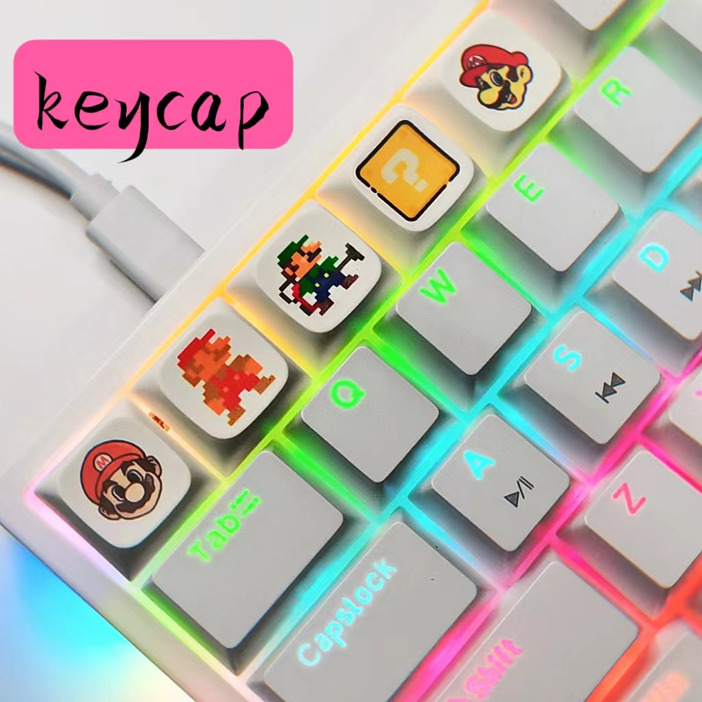 Super MARIO Pixel Game PBT Keycap XDA Keycap MARIO Mechanical Keyboard ...