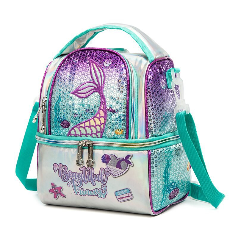 Lunch Bag for Girls, Insulated Lunch Box Cute Mermaid Thermal Lunch ...