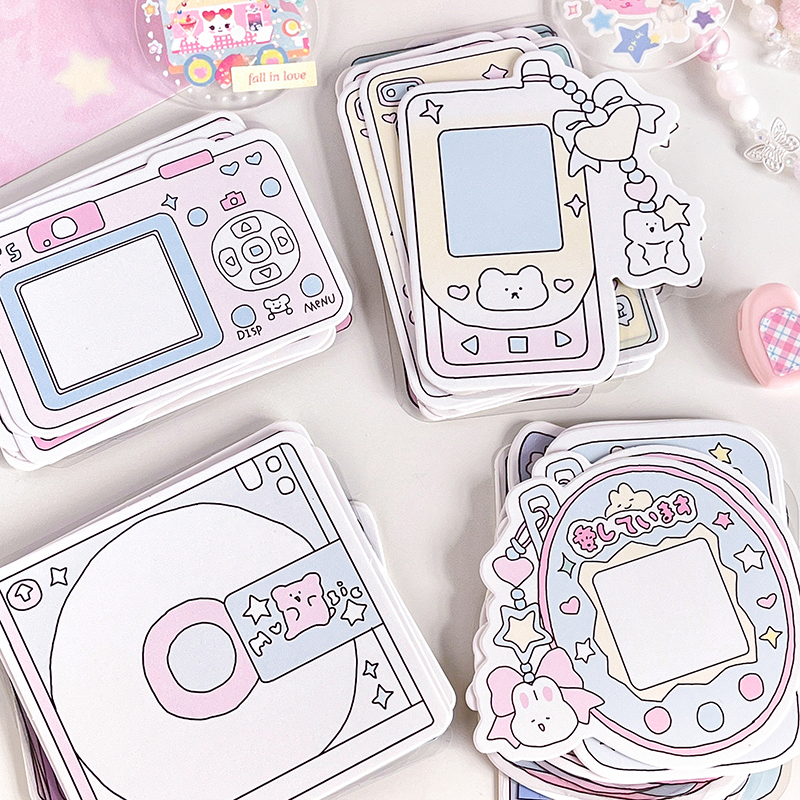 Mr. Paper 20 sheets/bag PET sticker+White cardstock set Cute cartoon ...
