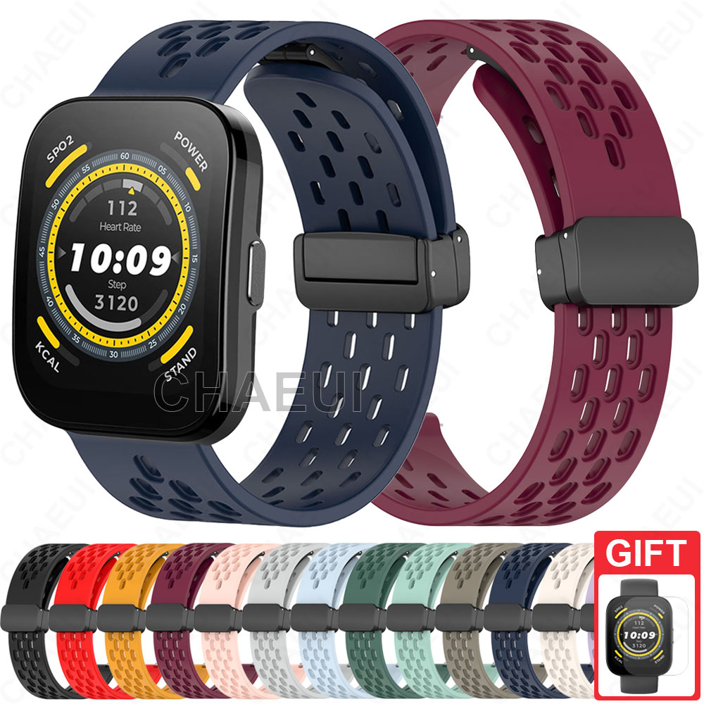 Silicone Strap Breathable Band Accessories for Amazfit Bip 6 5 Unity 3 ...