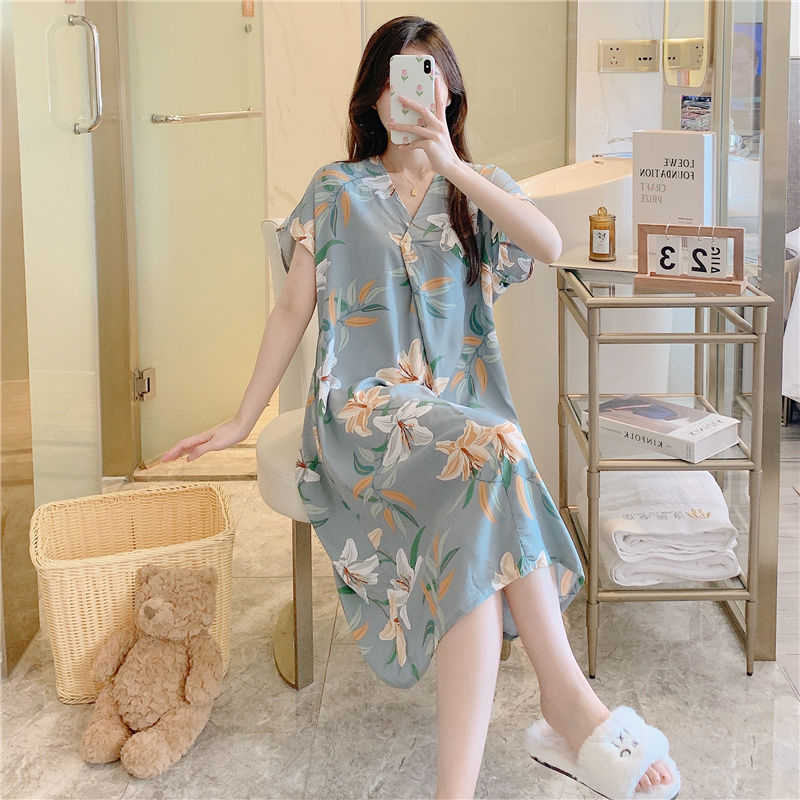 🎁41 colors🎁Bee's baju tidur wanita plus size sexy Night dress Satin ...