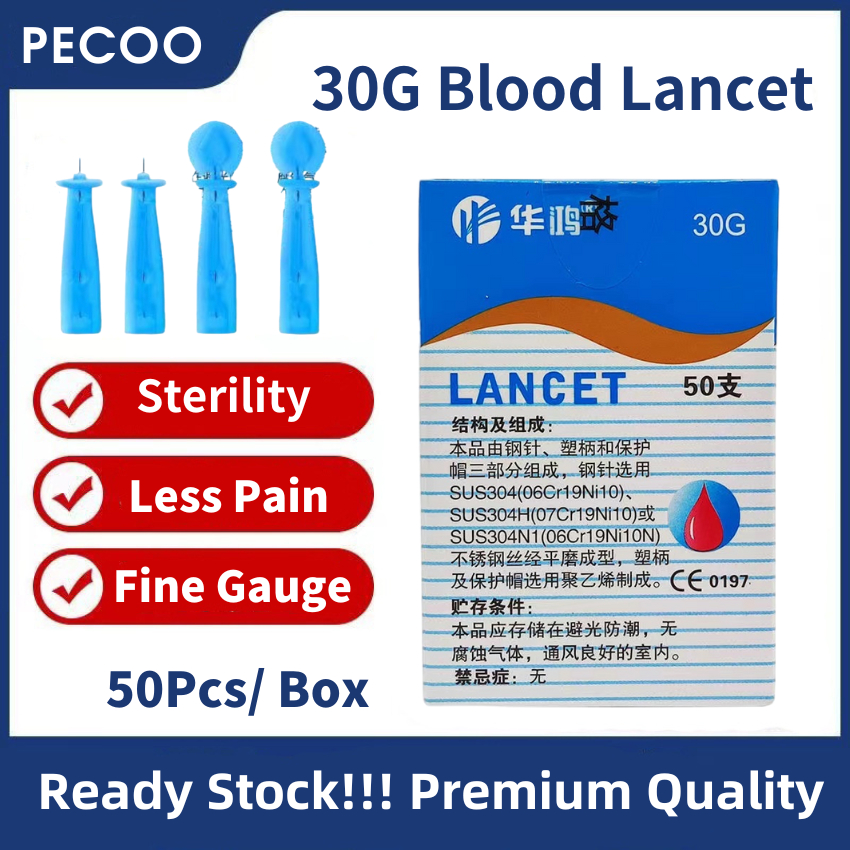 30G Lancet Needles Jarum Bekam Diabetic for Glucose Blood Test,Cupping ...