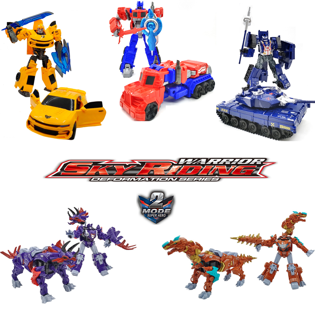 Transformers model Optimus Prime Bumblebee tank dinosaur Shape-shifting ...