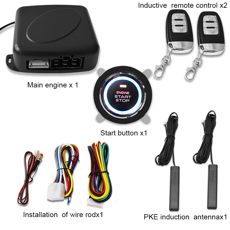 Car Modification One-Button Start PKE Keyless Entry Remote Control ...