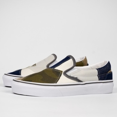 Vans Slip-On deconstructed splicing camouflage slip-on low-top men's ...