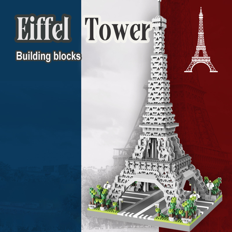 World Architecture Eiffel Tower Building blocks, three models to choose from, educational Stem ...