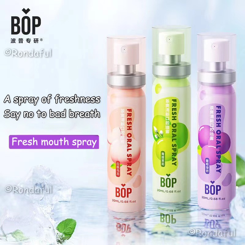Bop mouth spray breath freshener improves oral odor, removes bad breath ...