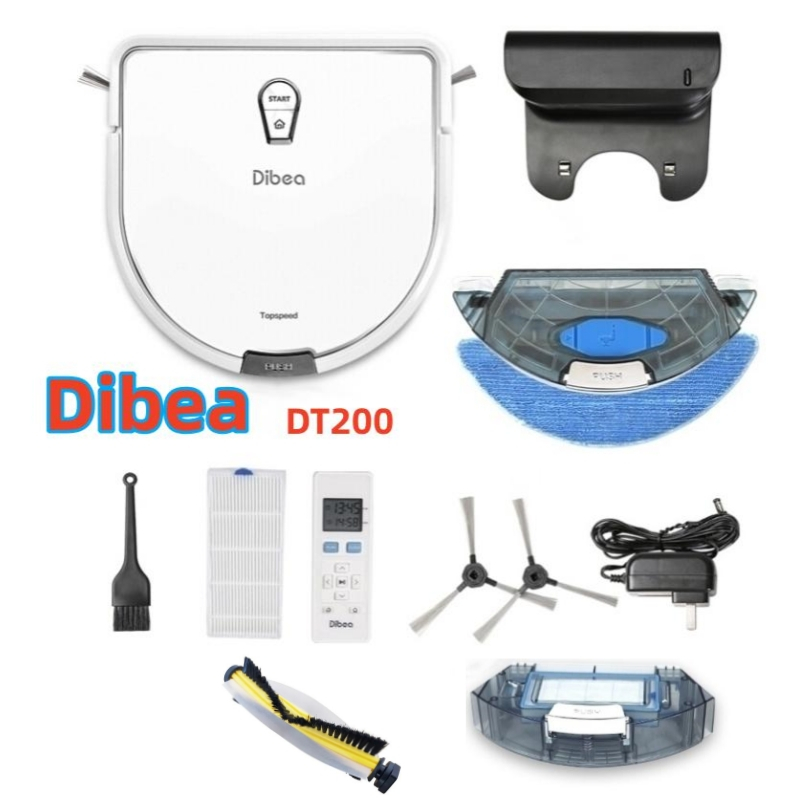 Dibea GT200 Robot Vacuum Cleaner Accessories (Roller brush, Side brush ...