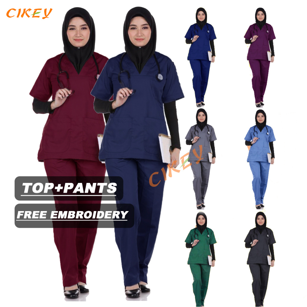🔥READY STOCK🔥 SCRUB SUIT MEDICAL BAJU SCRUB - FOR FEMALE | Shopee Malaysia