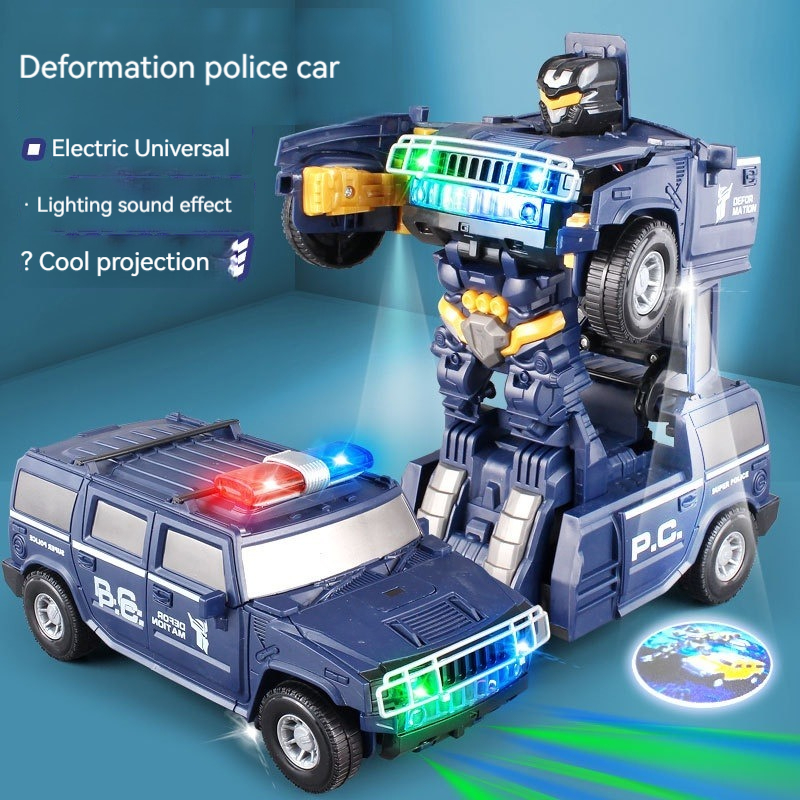 Universal Car Electric Universal Transforming Police Car Car Toy ...