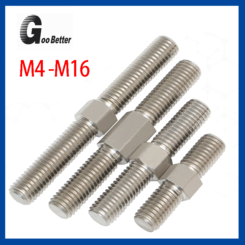 M4-M8 304 Stainless Steel Double Head Bolt Front And Back Teeth Screws ...