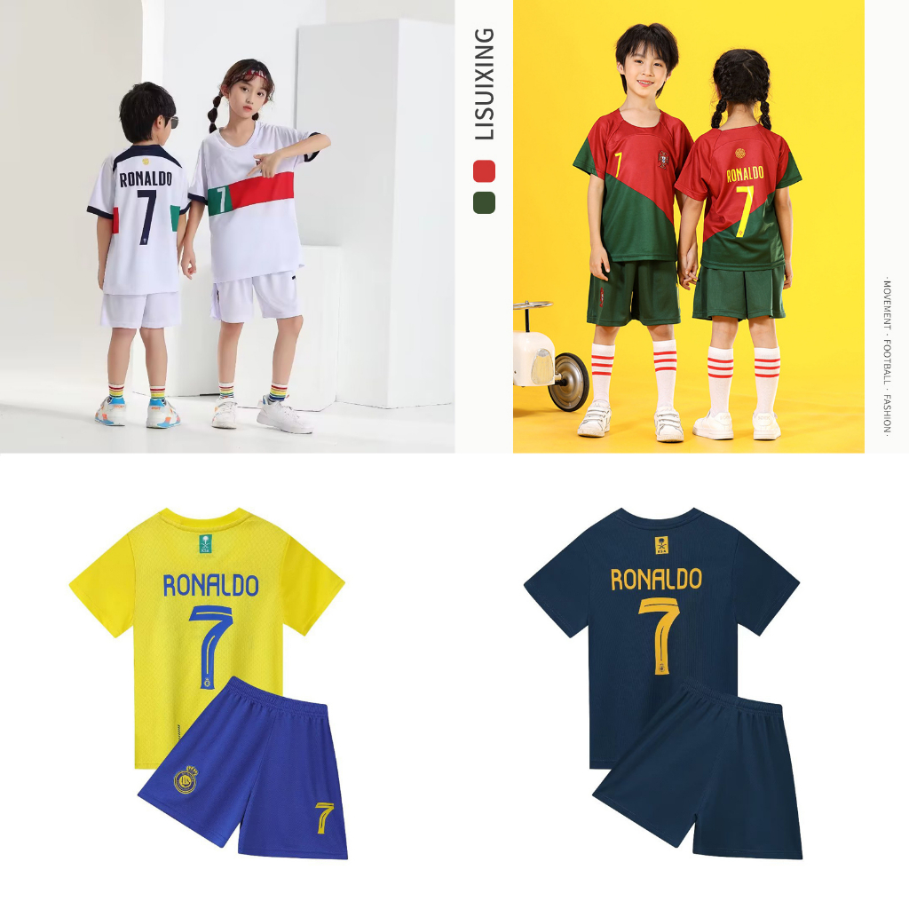 Ronaldo No.7 Jersey for Kids Children Boys Girls Football Soccer ...