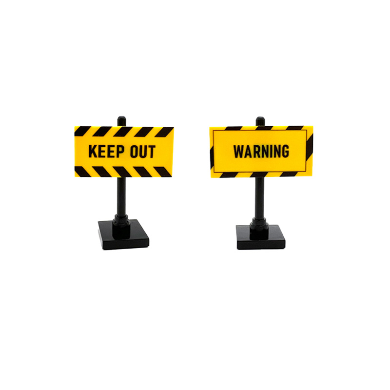 Military Scene Road Sign City Figures Printed Brick Set MOC Building ...