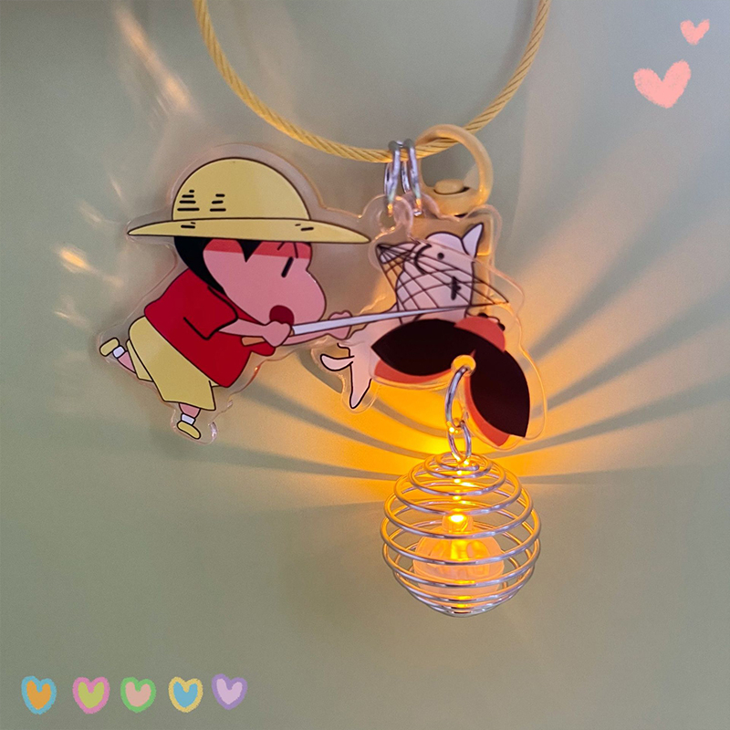 Acrylic Keychain Crayon Shin-chan Couple Key Ring When I Fly To You Su ...