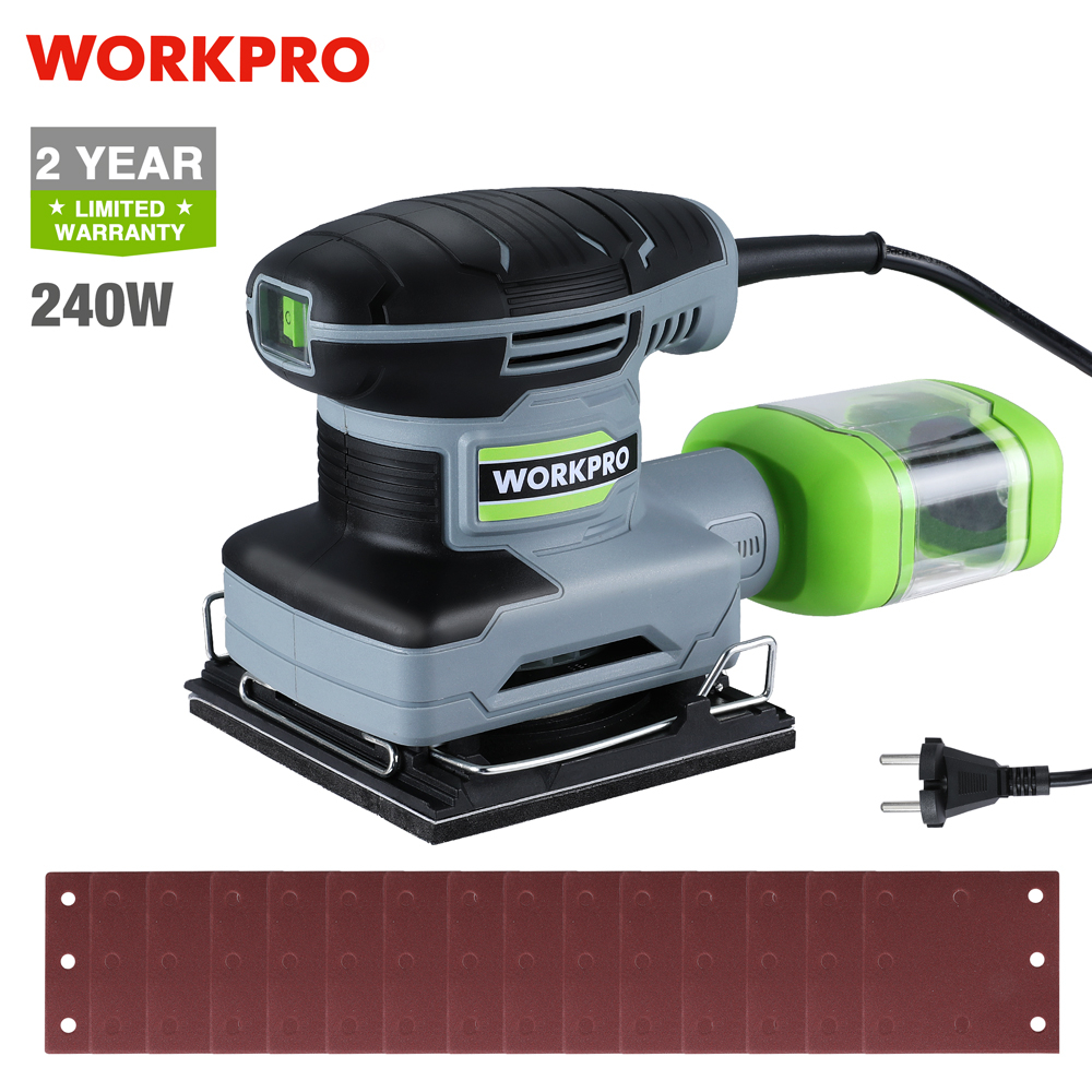 WORKPRO 240W Finishing Orbital Wood Sander Palm Sander Machine Wood ...