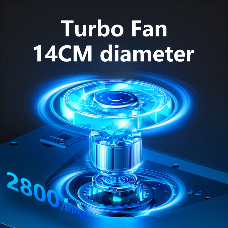 Llano V12 Powerful Turbo Fan 2800RPM Laptop Cooler Pad Led Light 3 USB ...