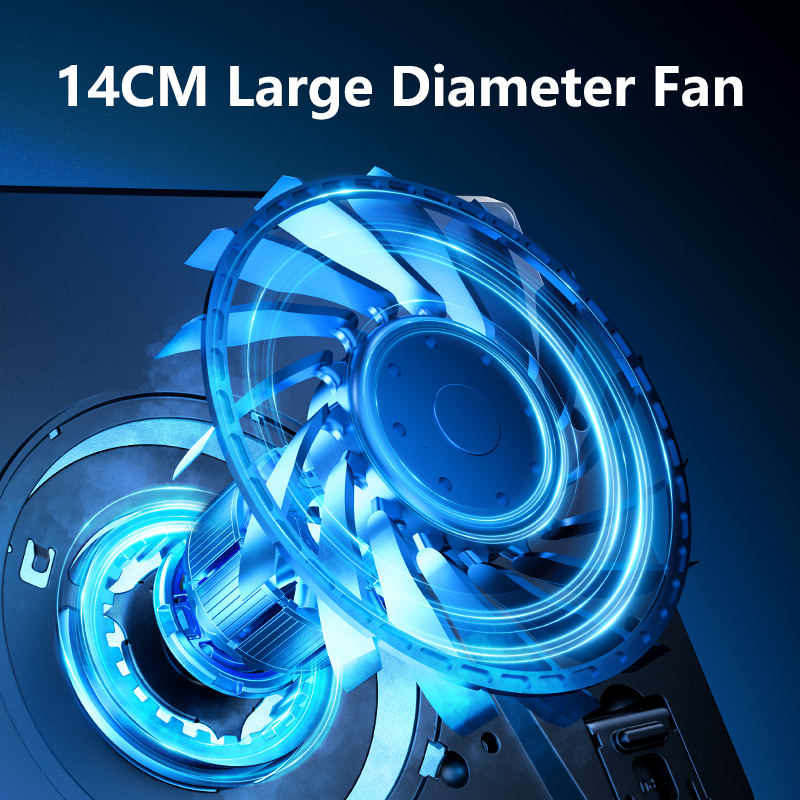 Llano V12 Powerful Turbo Fan 2800RPM Laptop Cooler Pad Led Light 3 USB ...