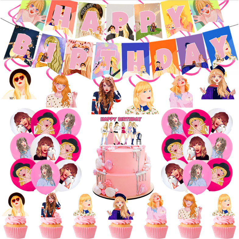 Taylor Birthday Party Decorations, Popular Music Singer Theme Party ...