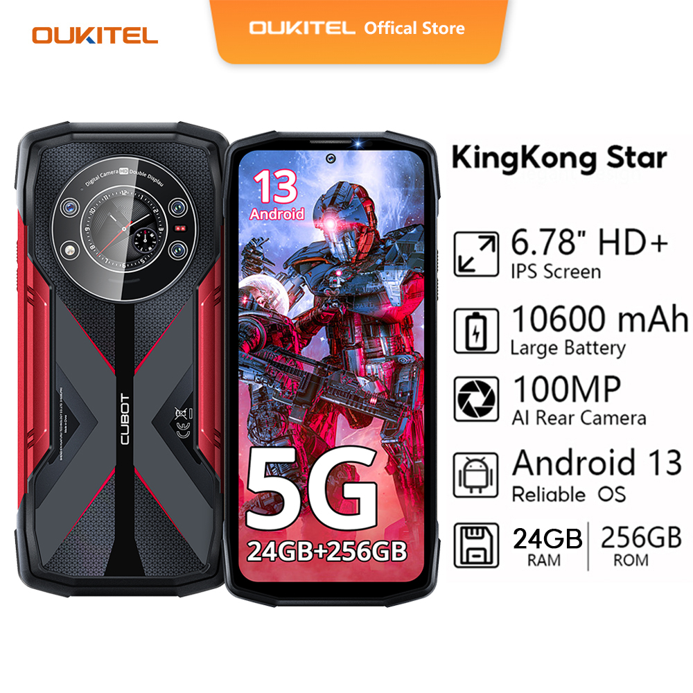 [LOCAL STOCK] Cubot KingKong Star 5G 24GB+256GB 6.78" 2K Screen Handphone 10600mAh 33W fast ...