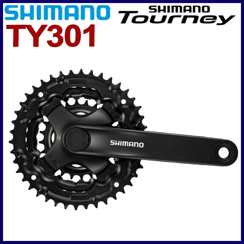 Shimano Tourney FC-TY301 Bike Cranset MTB Square Hole Crankset FC-TY301 6/7/8 Speed 170MM Crank ...