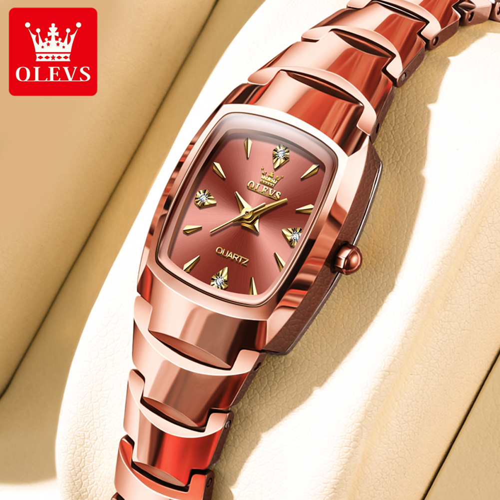 Olevs Set Jam Tangan Perempuan Original New Style Fashion Luxury Rose ...