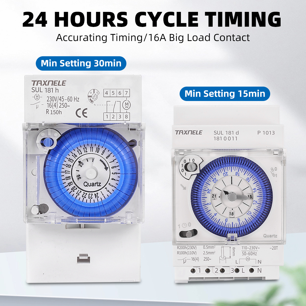 SUL181h SUL181d Mechanical Timer 24 hours Time Switch Relay Electrical ...