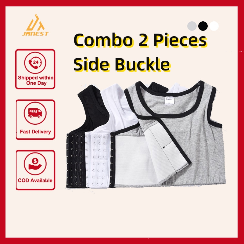 Combo 2 pieces Breathable Chest Binder with Bandage Super Tight Side ...