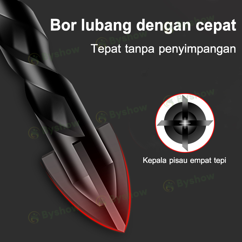 【Byshow】🔥Malaysia In Stock🔥Cross Hex Tile Drill Bits Set Hard Alloy ...
