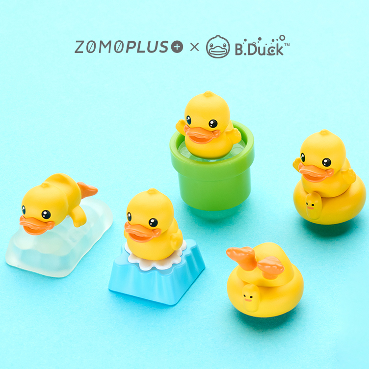 Blind box B.duck Little Yellow Duck Keycap Mystery Box ZOMO Cross Axis ...
