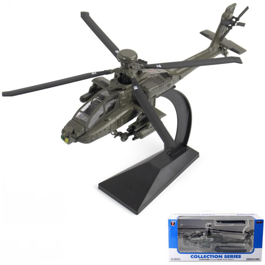 1:32 Apache armed helicopter AH-64A Display Model Metal with Stand ...