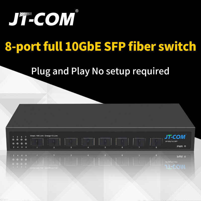 JT-COM 10Gb Network Switch SFP Fiber Switch 10Gbps SFP Media Converter ...