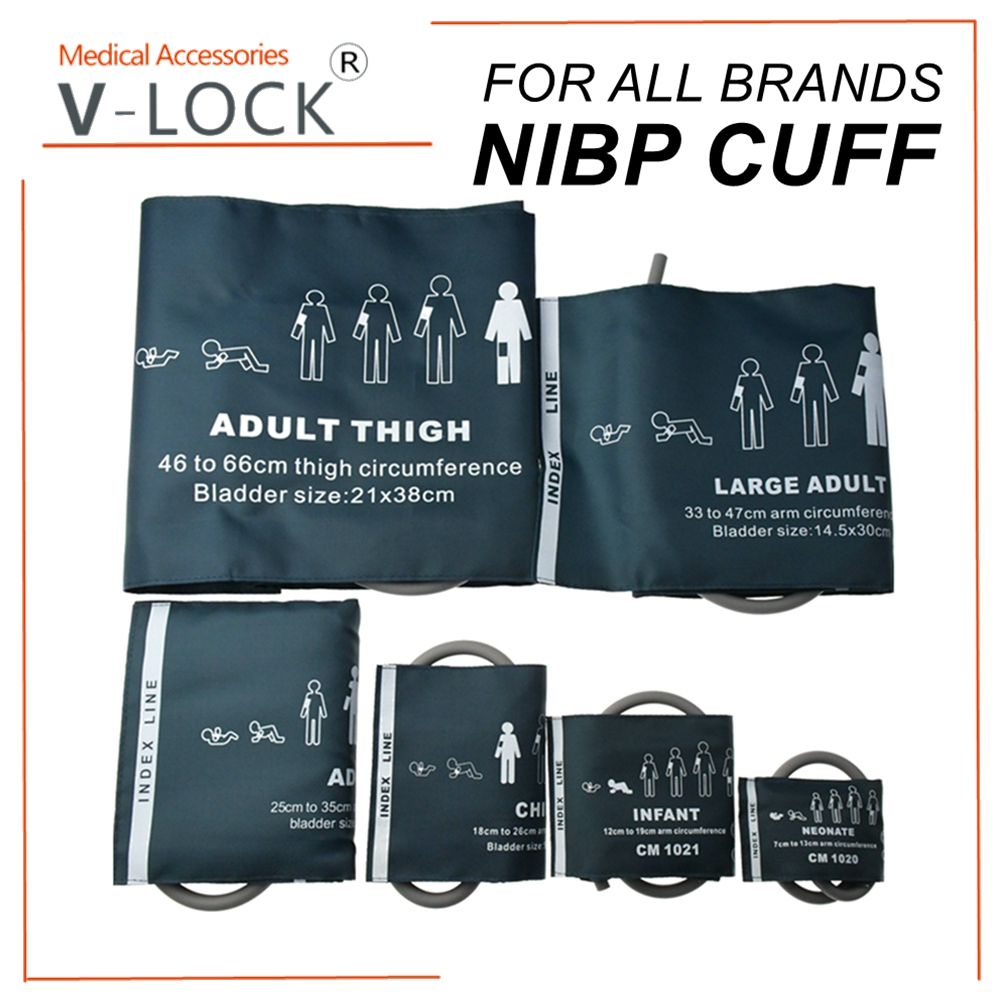 V-LOCK Large Abult Child Arm Nibp Blood Pressure Cuff Single-tube Nylon ...