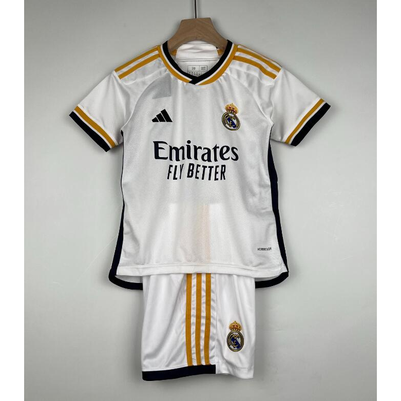 23/24 VINI JR RM Kids Kit Soccer Jersey Bellingham Third Home White ...