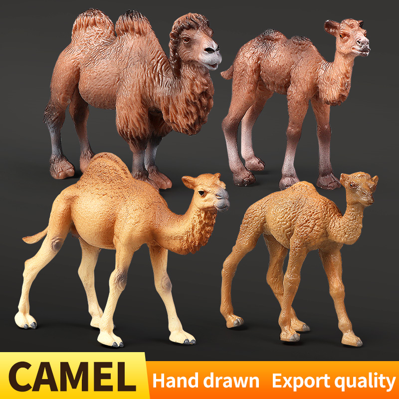 Solid Simulation Wild Animal Camel Dromedary Figurines PVC Action ...