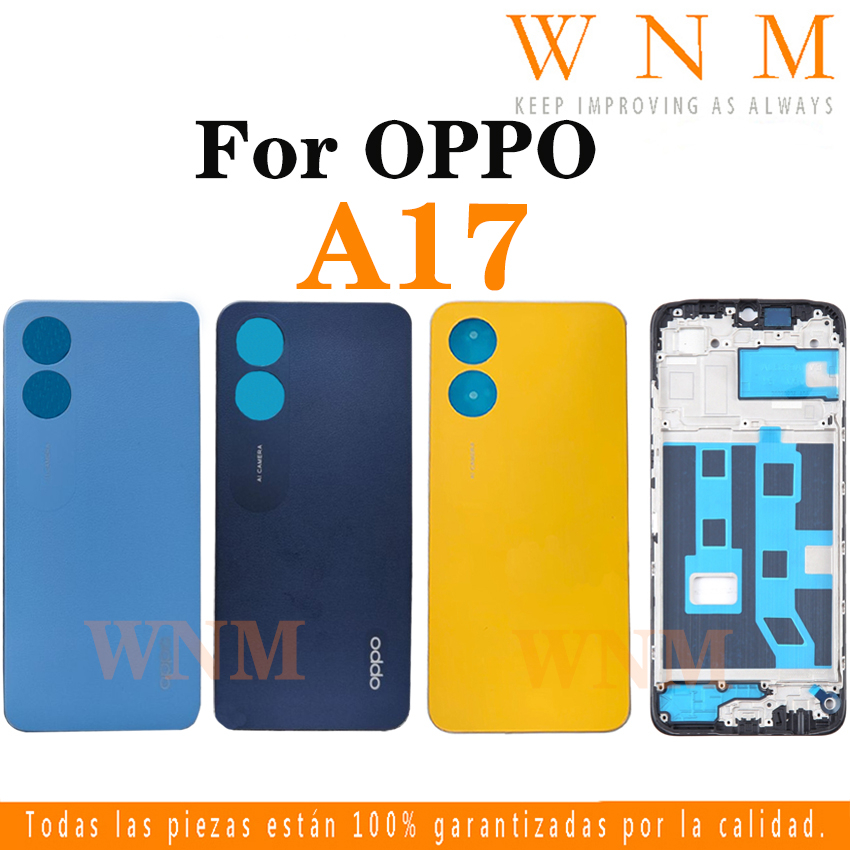 For OPPO A17 CPH2477 Front Frame Bezel Back Battery Cover + Front Frame ...