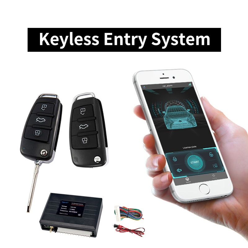 Car Alarm Keyless Entry System Bluetooth Phone APP Control Central Kit ...