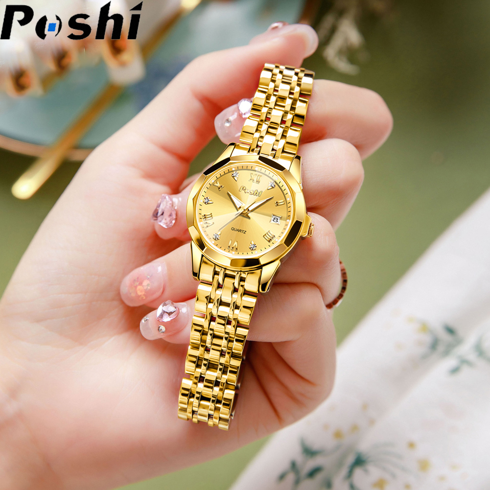 POSHI Jam Tangan Perempuan Wanita Original Watch Women Waterproof High ...