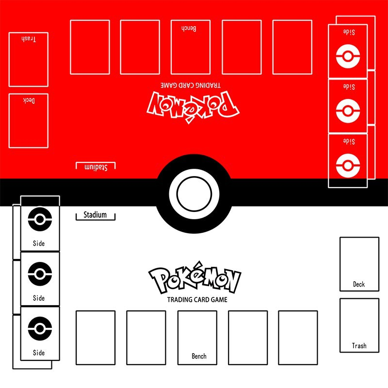 [Ready Stock] Pokemon mat 2 Player Trainer Playmat for Pokemon Trading ...